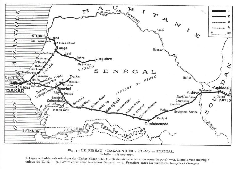 Sénégal : la ligne et la poste ferroviaire de Dakar à Saint-Louis ...